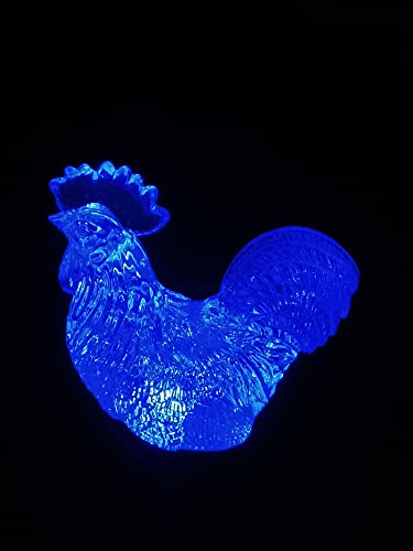 Starry Illuminate 1 PCS Solar Color Changing Rooster Style Garden Stake Light, Clear