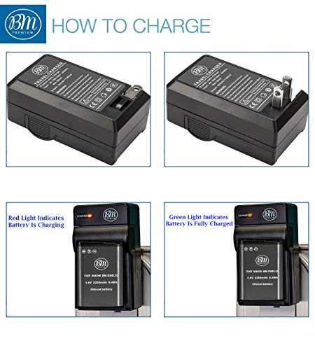 BM Premium Pack of 3 EN-EL23 Batteries and Battery Charger for Nikon Coolpix B700, P900, P600, P610, S810c Digital Camera