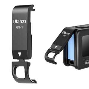 ulanzi select g9-2 protective cover for gopro hero 9/10 black, battery charging door vlog accessory for go pro 9 10 action cam