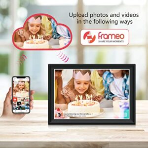 FRAMEO 10.5 Inch Smart WiFi Digital Photo Frame 1920x1280 FHD IPS LCD Touch Screen, Auto-Rotate, 32GB Storage, Support SD Card & USB Drive, Share Moments Instantly via Frameo App from Anywhere