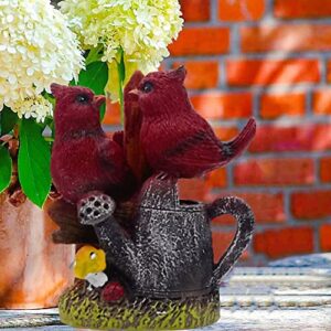 feiyu buy garden bird statue simulation art crafts resin bird decorative figurines animal garden statues birds sculpture for desktop lawn bookcase home decor (red)