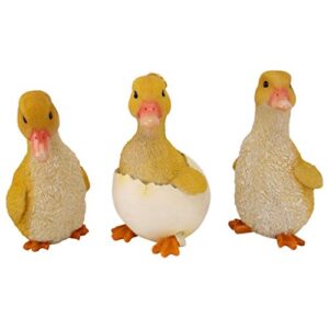 design toscano duckling brood garden statues: set of three