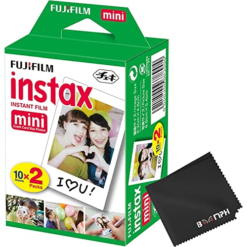 Boomph's Fujifilm Instax Mini Instant Film Kit: 20 Shoots Total, (10 Sheets x 2) - Capture Memories Anytime, Anywhere