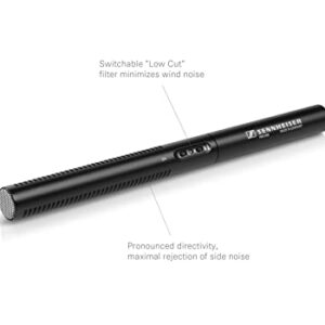 Sennheiser Professional MKE 600 Shotgun Microphone with XLR-3 to 3.5mm Connector for Video Camera/Camcorder