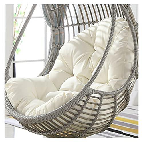 MUY Hanging Basket Hanging Egg Chair Cushions, Hammock Chair Cushions, Hammock Chair Pad, Soft Swing Seat Cushion Only, Indoor Balcony Pad Garden,Milky White,90x120cm