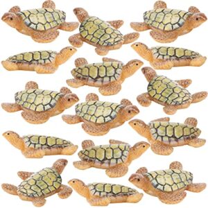 15 pcs miniature sea turtles sea turtle figures ocean animal figurines mini turtle figurines for diy home fairy garden office fish tank birthday party favor decorations