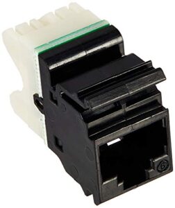 siemon mx6-f01 max-module cat6 utp flat data jack insert, black