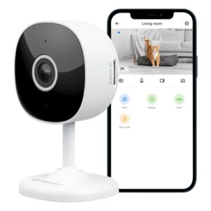 wifi camera 2k, galayou indoor home security cameras for baby/elder/dog/pet camera with phone app,24/7 sd card storage,works with alexa & google home g7