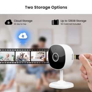 WiFi Camera 2K, Galayou Indoor Home Security Cameras for Baby/Elder/Dog/Pet Camera with Phone app,24/7 SD Card Storage,Works with Alexa & Google Home G7