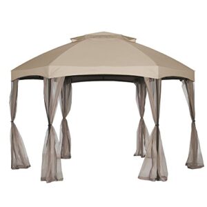 garden winds replacement canopy top cover for the san giorgio 13ft hexagon gazebo – riplock 350