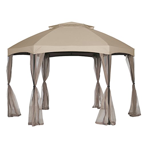 Garden Winds Replacement Canopy Top Cover for The San Giorgio 13ft Hexagon Gazebo - RipLock 350