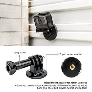 Magnetic Mount Base Stand Kit with Strong Ball Head for GoPro Hero Camera, DJI Osmo Action Camera, AKASO Action Camera, Insta360 Action Camera and More Camera & Device with a 1/4"-20 Thread