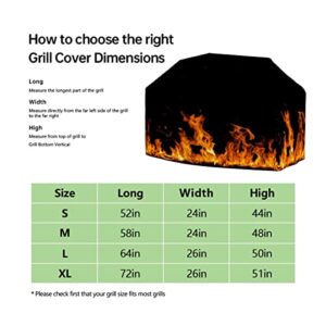 BBQ Cover Grill Cover Summer Yard Tools Garden high 44 48 51 inch Moisture-Proof Fryer Barbecue Black Grill Covers