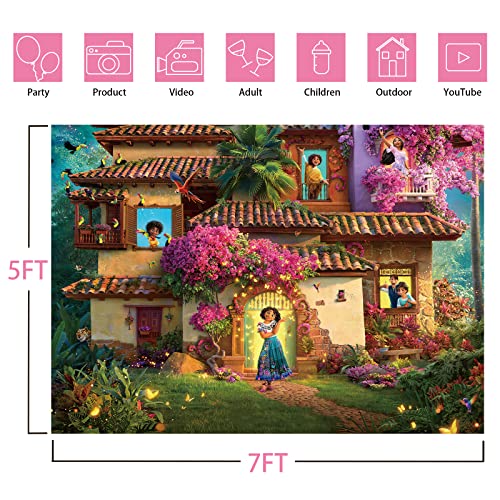 7x5FT Magic House Backdrop,Magic Movie Backdrop Magical House Background Party Decor Magic Theme Birthday Party Backdrop Supplies for Girls