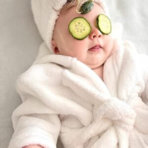 Newborn Photography Prop Bathrobe Baby Photo Props Bathrobe Outfits Infant Bath Robe Bath Towel Sets for Boy Girl Newborn Photography Outfits Spa Salon Baby Photoshoot Props 6-13 Months (Large, White)