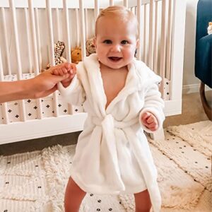 Newborn Photography Prop Bathrobe Baby Photo Props Bathrobe Outfits Infant Bath Robe Bath Towel Sets for Boy Girl Newborn Photography Outfits Spa Salon Baby Photoshoot Props 6-13 Months (Large, White)