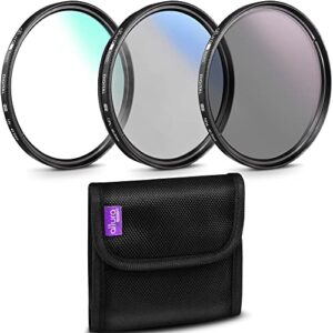 40.5mm lens filter kit by altura photo, includes 40.5mm nd filter, 40.5mm cpl filter, 40.5mm uv filter, (uv, polarizer filter, neutral density nd4) for camera lens w 40.5mm filter + lens filter case