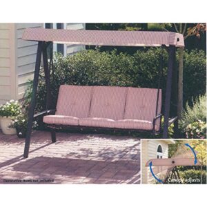 2012 3-Person Striped Swing Replacement Canopy - RipLock