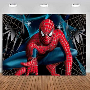 zlhcgd 7x5FT Superhero Spiderman Photography Vinyl Photo Background for Kids Birthday Party Backdrops Decoration