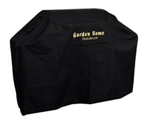 garden home outdoor 617037063672 heavy duty grill cover, black, 64” l