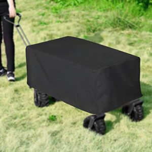 YOUSEEN Folding Wagon Cover, Garden Wagon Covers, D22 x W38 x H20, High Density Waterproof,Utility Wagon Cart Cover (Cover only) Black