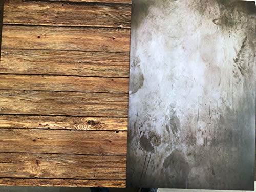 2 Pieces 4 Patterns Photographic Background Grunge Brick Cement Wall Background Food Photography Backdrop Blogger Shot Cosmetic Photo Flat Lay Backdrop ins Style Wood Textures Board Video Background