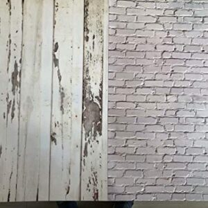 2 Pieces 4 Patterns Photographic Background Grunge Brick Cement Wall Background Food Photography Backdrop Blogger Shot Cosmetic Photo Flat Lay Backdrop ins Style Wood Textures Board Video Background