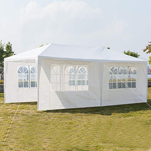 Mytunes 10'x20' Outdoor Waterproof Canopy Tent Outdoor Canopy Tent Camping Gazebo Storage Shelter Pavilion Cater for Party Wedding Heavy Duty Patio Garden Gazebo