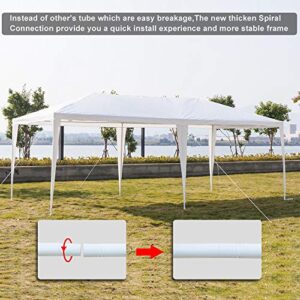 Mytunes 10'x20' Outdoor Waterproof Canopy Tent Outdoor Canopy Tent Camping Gazebo Storage Shelter Pavilion Cater for Party Wedding Heavy Duty Patio Garden Gazebo