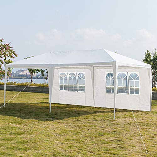 Mytunes 10'x20' Outdoor Waterproof Canopy Tent Outdoor Canopy Tent Camping Gazebo Storage Shelter Pavilion Cater for Party Wedding Heavy Duty Patio Garden Gazebo