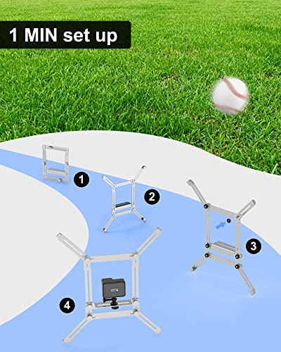 Meromore Fence Mount - Action Camera Aluminum Fence Mount for GoPro, iPhone, Phones, Digital Camera, Ideal Backstop Camera Fence Clip for Recording Baseball, Softball, Football Games