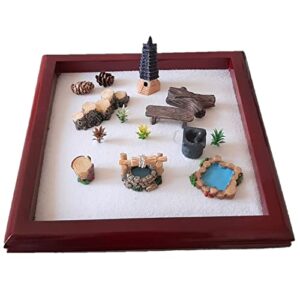 Miniature Fairy Garden Accessories Outdoor, Terrarium Fairy Garden Supplies Kit, Zen Garden Accessories, Tiny Figurines Set, Micro Ornaments Kit, Miniatures Dollhouse Decorating, Japanese Desk Top