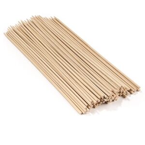 bamboomn premium 15″ inch (1.25ft) long 5mm thick safe multipurpose tornado twist potato bamboo skewers, 1,000 pieces perfect for camping or outdoor party, garden sticks