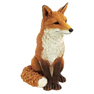 design toscano db383073 simon the fox garden statue, 18 inch, full color