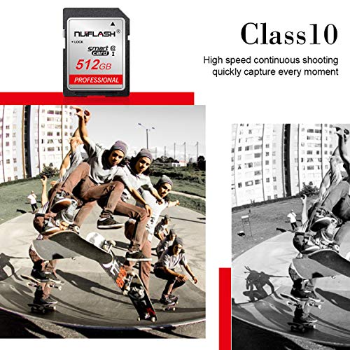 512GB SD Card Class10 Security Digital Fast Speed Memory Cards for Filmmakers,Videographers,Vloggers and Other SD Devices