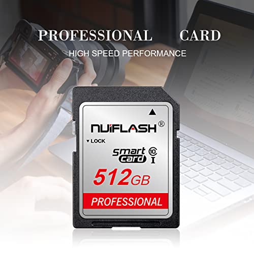 512GB SD Card Class10 Security Digital Fast Speed Memory Cards for Filmmakers,Videographers,Vloggers and Other SD Devices