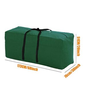 Linkool Outdoor Patio Furniture Seat Cushions Storage Bag with Zipper and Handles 68x30x20 Inches Waterproof