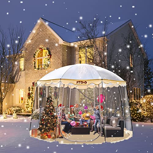 Bubble Igloo PVC Tent, JTDDO Winter Tent Oversize Cold Protection Canopy Tent 12'x12' for 8-10 Person for Outdoor/ Garden/ Backyard/ Patios, Beige