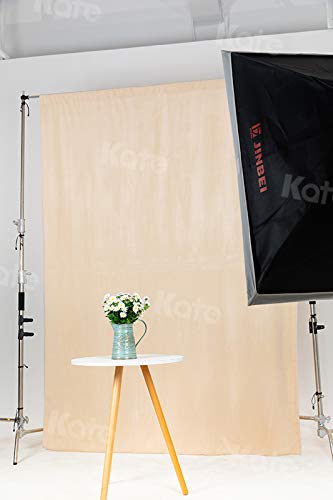 Kate 6ft×9ft Solid Beige Backdrop Portrait Photography Background for Photography Studio Children and Headshots Beige Backdrop Background for Photography Photo Booth