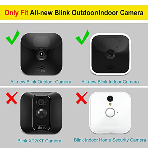 CaseBot Silicone Case for All-New Blink Outdoor Camera - [3-Pack] Weatherproof Camouflaged Skin Cover with Hat Brim for Blink Outdoor Indoor Home Security System, Black