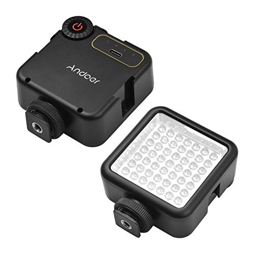 Mini IR Night Vision Light Infrared Photography Light for Video Camera Camcorder Built-in Rechargeable Battery with 3 Cold Shoe Mount for Vlog Video Recording