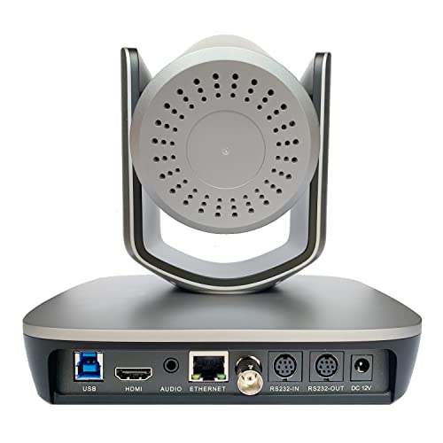 AVKANS 20X NDI Auto Tracking PTZ Camera with IP Live Streaming with HDMI, 3G-SDI, IP and USB Video Output, PoE Supports