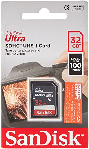 32GB Ultra 100MBs Sandisk SDHC Memory Card