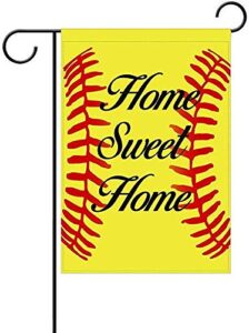 hoosunflagrbfa home sweet home softball garden flag holiday celebrate garden decor flag,12″x18″ polyester double sided