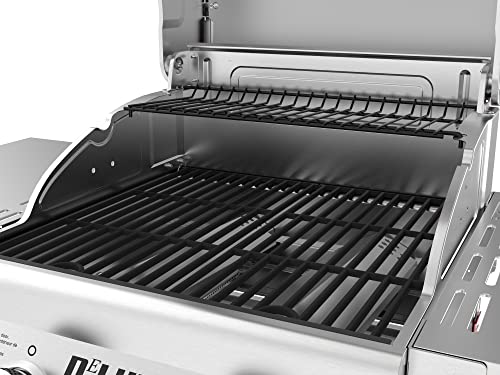 Nexgrill 720-0864RA Premium 2 Burner Propane Barbecue Gas Grill, Outdoor Cooking, Patio, Garden Barbecue Grill, 28000 BTUs, Foldable Side Table, with Full Stainless Steel Control panel