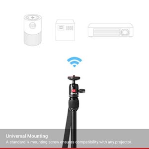 Anker Nebula Capsule Series Adjustable Tripod Stand, Compact, Aluminum Alloy Portable Projector Stand for Capsule, Capsule Max, and Capsule II with Universal Mount and Swivel Ball Head