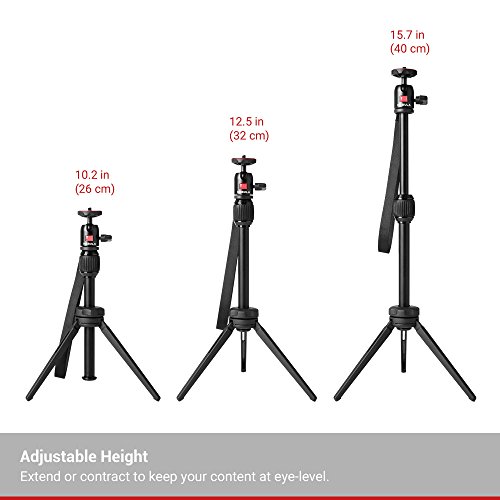 Anker Nebula Capsule Series Adjustable Tripod Stand, Compact, Aluminum Alloy Portable Projector Stand for Capsule, Capsule Max, and Capsule II with Universal Mount and Swivel Ball Head