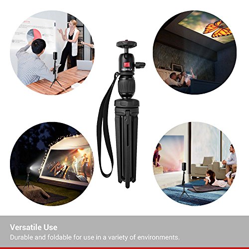 Anker Nebula Capsule Series Adjustable Tripod Stand, Compact, Aluminum Alloy Portable Projector Stand for Capsule, Capsule Max, and Capsule II with Universal Mount and Swivel Ball Head