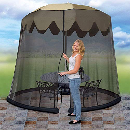 Garden Creations JB5678 Outdoor 9-Foot Umbrella Table Screen, Black by Garden Creations