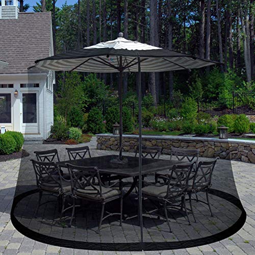 Garden Creations JB5678 Outdoor 9-Foot Umbrella Table Screen, Black by Garden Creations